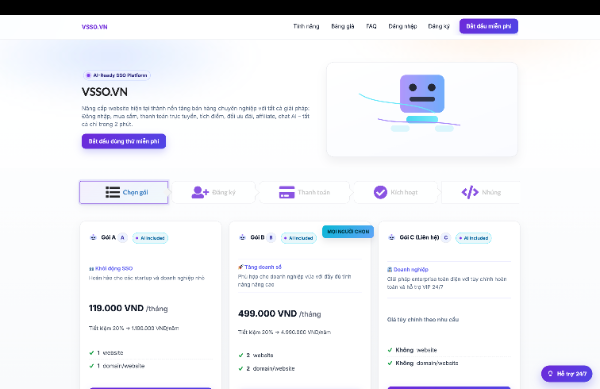 VSSO.VN - Nâng cấp website thành nền tảng bán hàng chuyên nghiệp chỉ ...